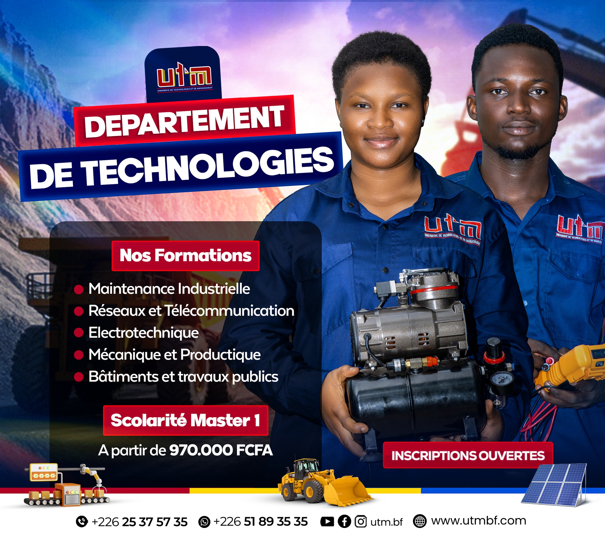 Master Technologies - UTM - Université de Technologies et de Management Ouagadougou - Burkina Faso